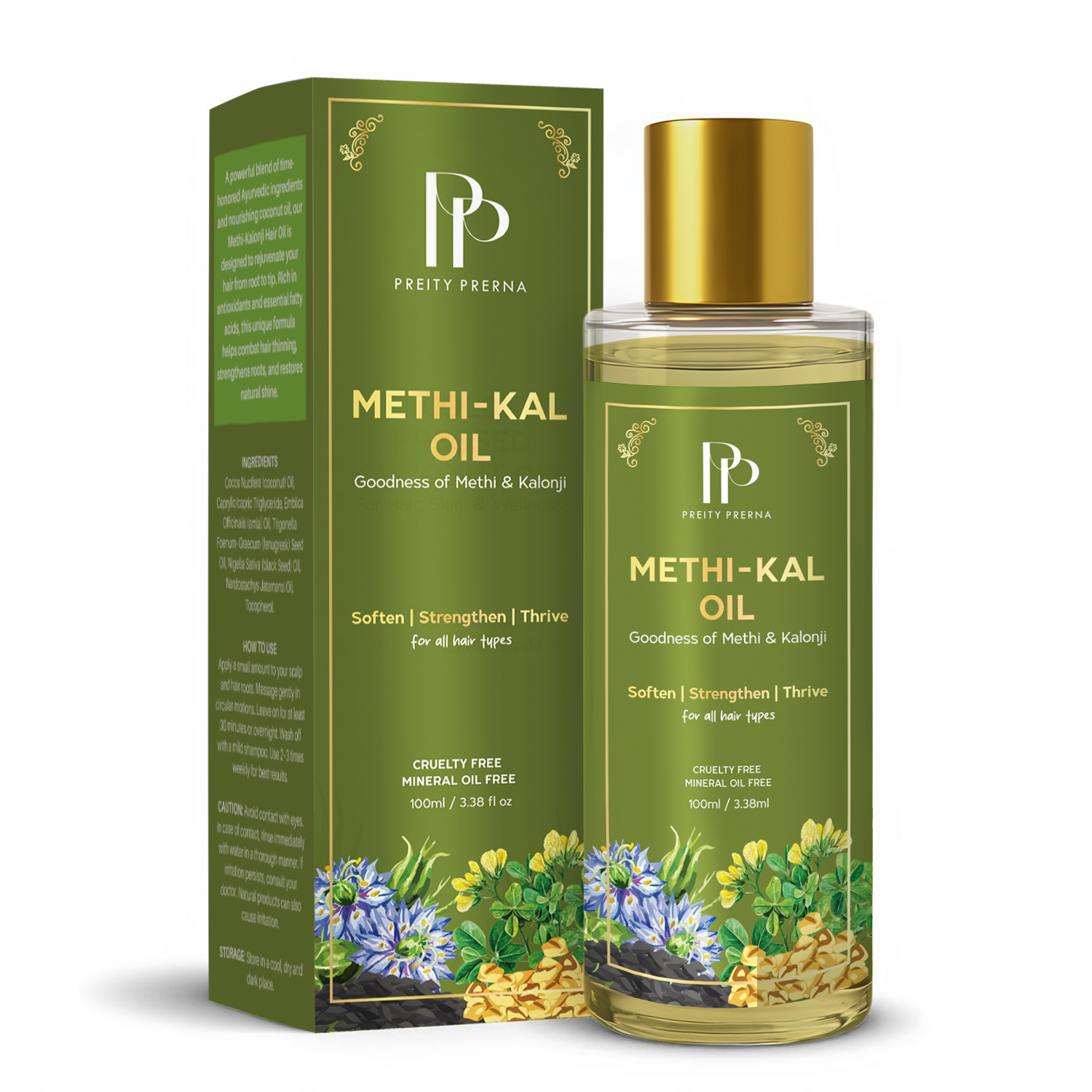 Methi-Kal Ayurvedic Hair Oil for Strong Roots – Preity Prerna – Preity ...